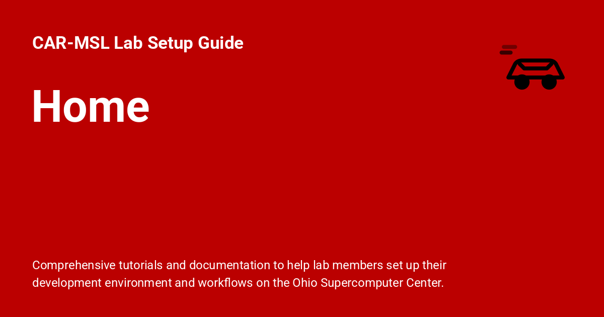 CAR-MSL Lab Setup Guide